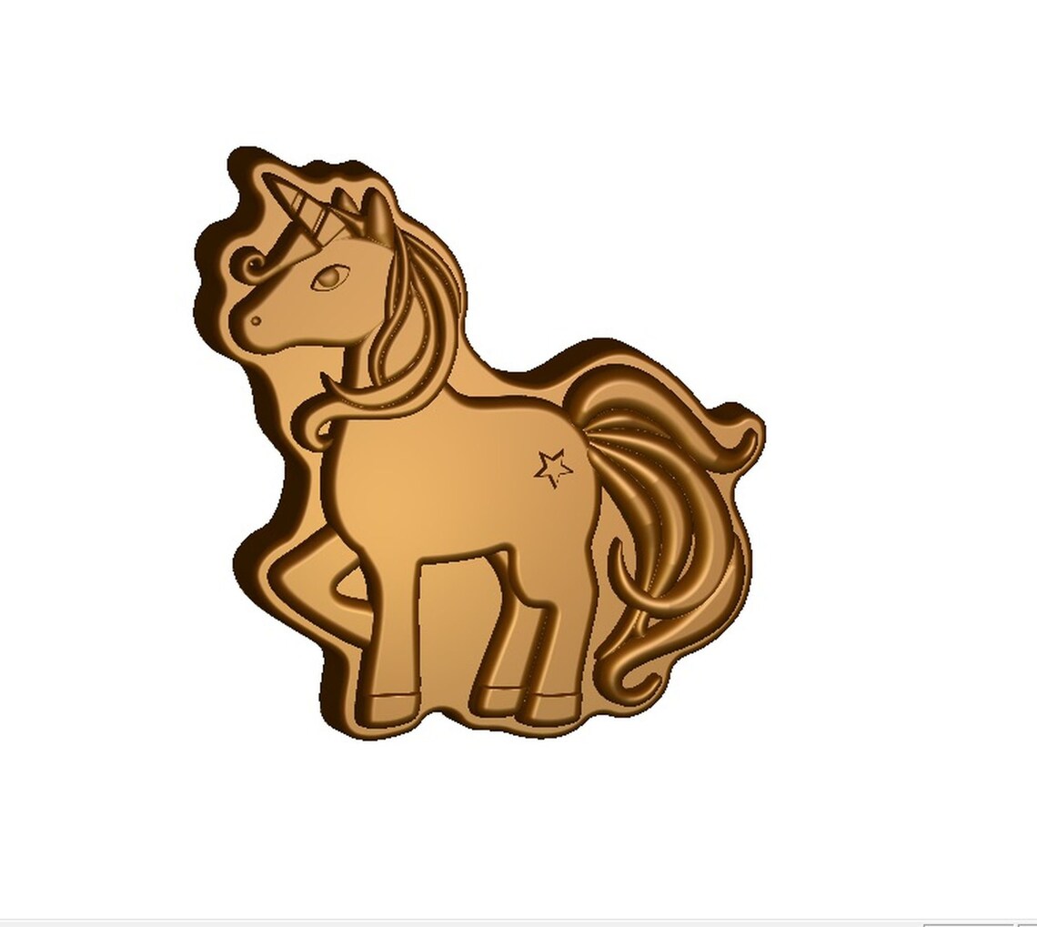 Unicorn Stl File For 3d Printers And Cnc Router Cute Unicorn Etsy