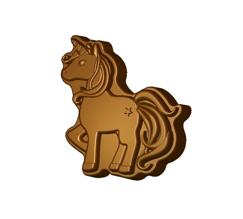 Unicorn Stl File For 3d Printers And Cnc Router Cute Unicorn Etsy