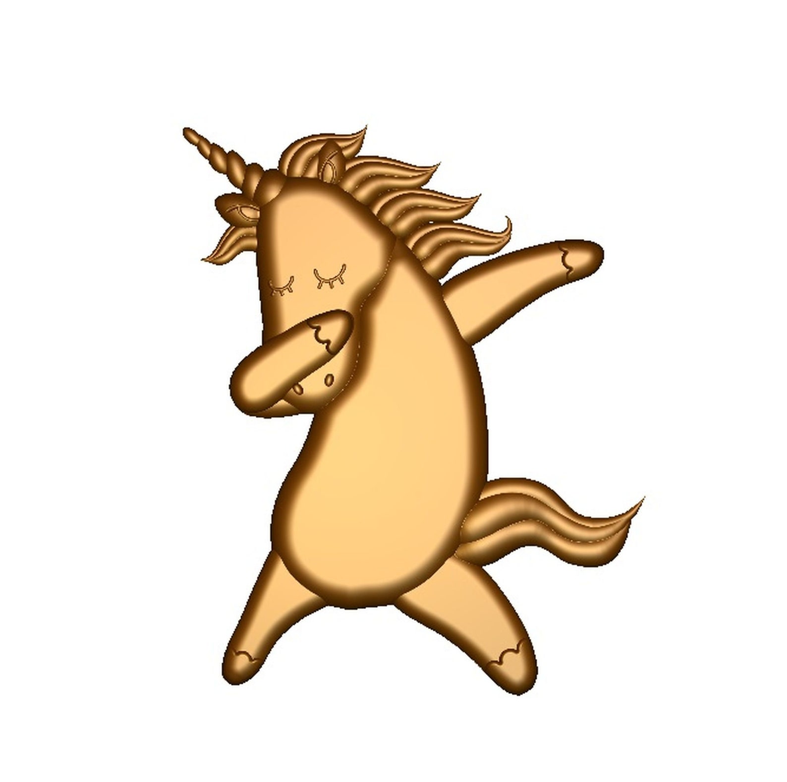 Dancing Unicorn Unicorn Stl File For 3d Printers And Cnc Etsy