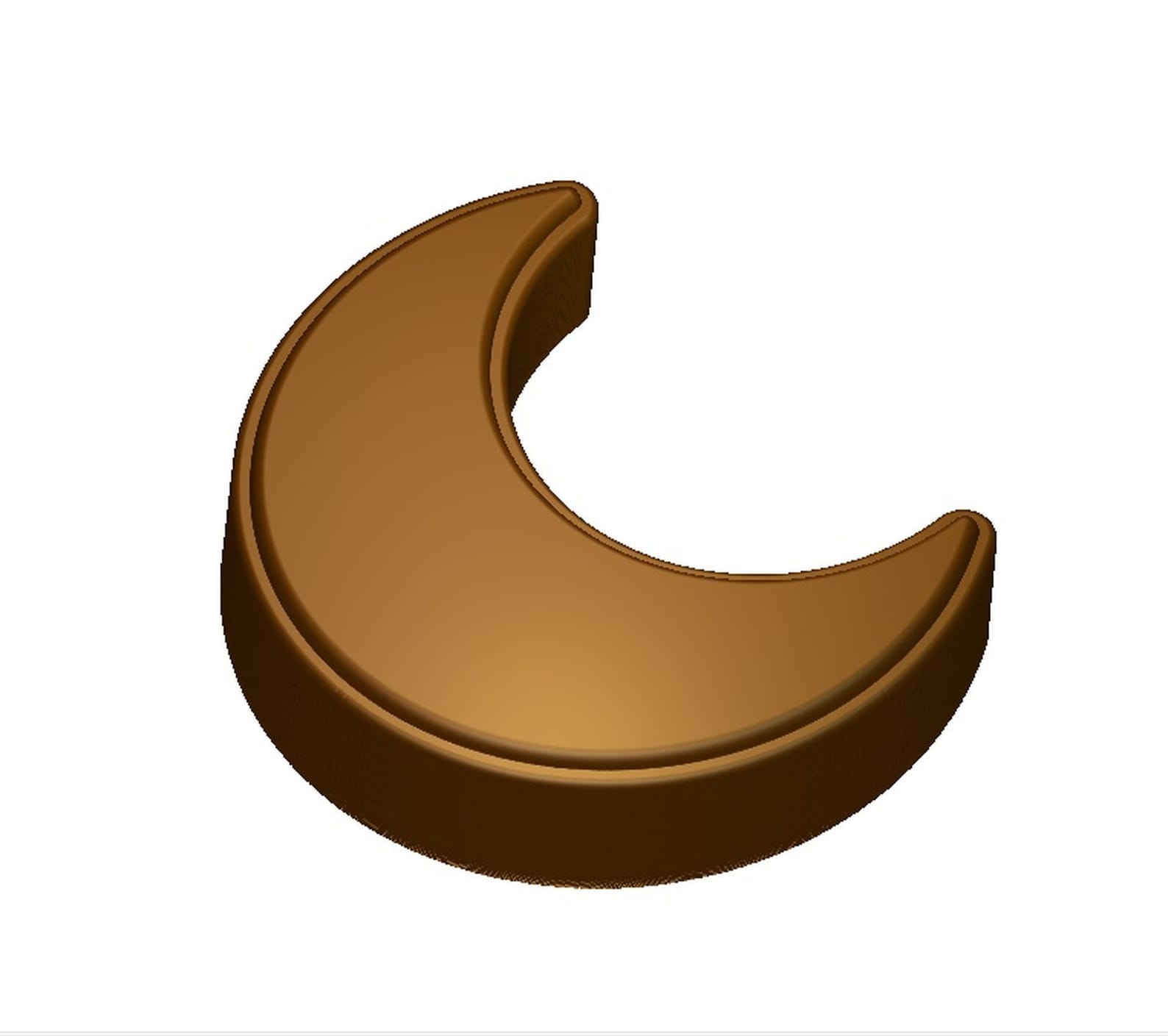 Crescent STL File for 3D printers and CNC router Moon STL | Etsy