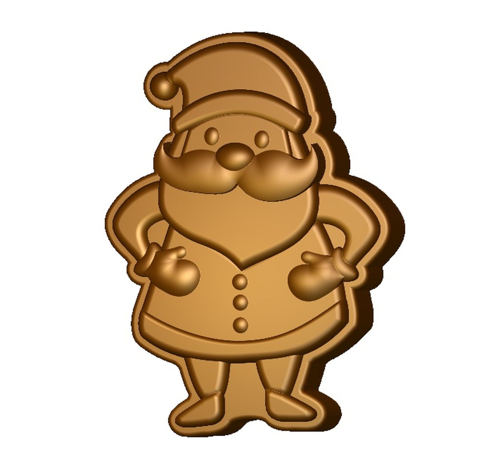 Santa Stl File For 3d Printers And Cnc Router Christmas Stl Etsy