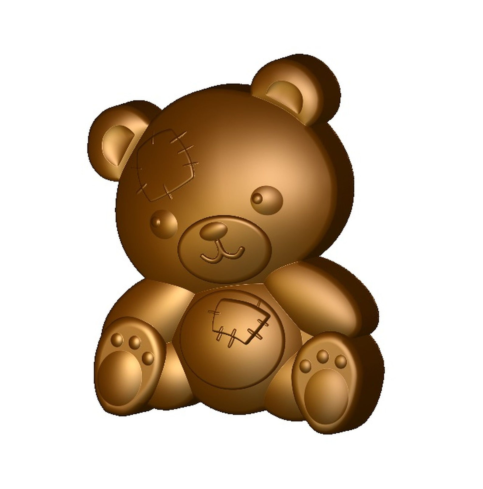 Teddy bear STL File for 3D printers and CNC router Cute Bear | Etsy