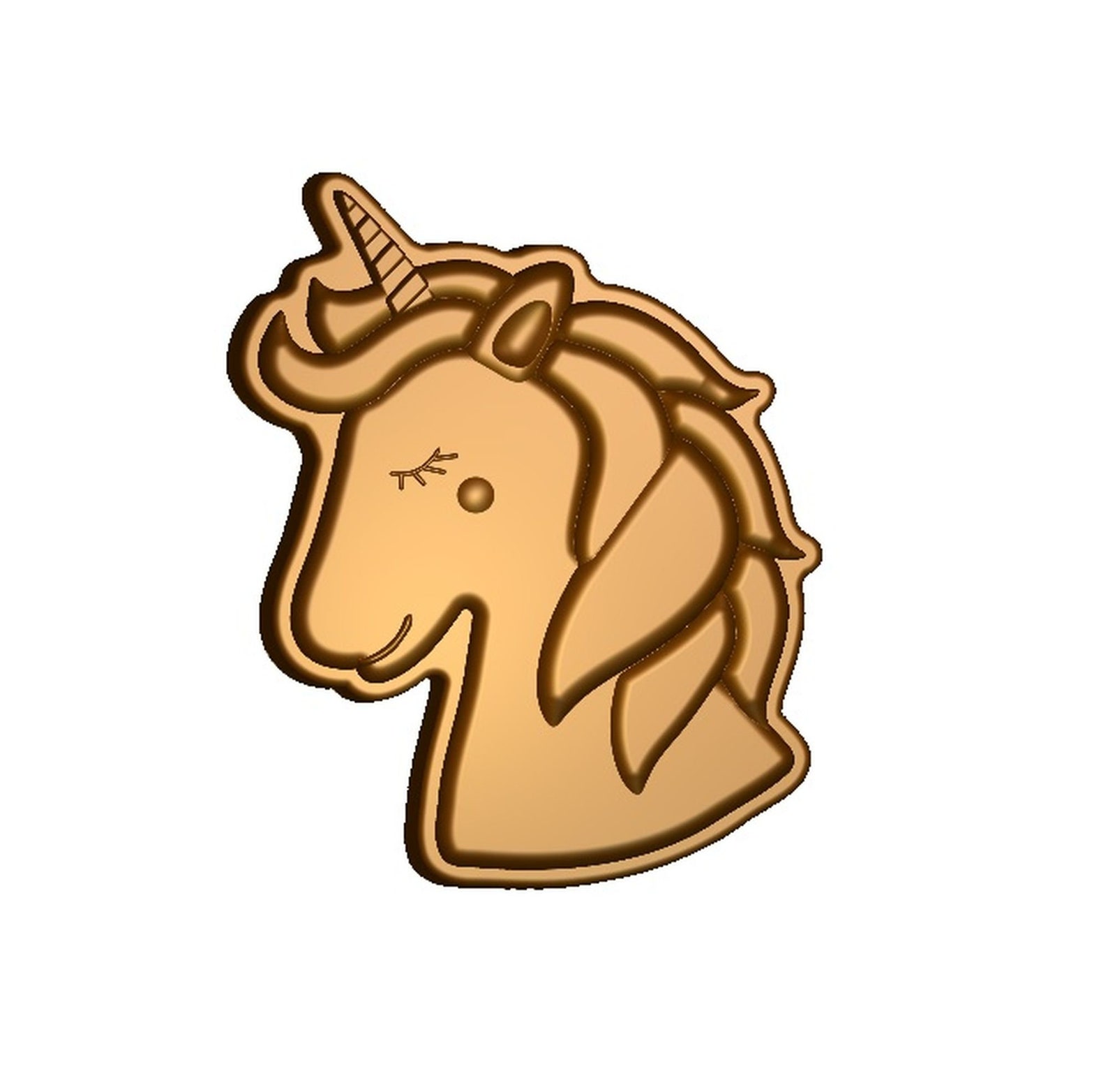 Unicorn Stl File For 3d Printers And Cnc Router Cute Unicorn Etsy