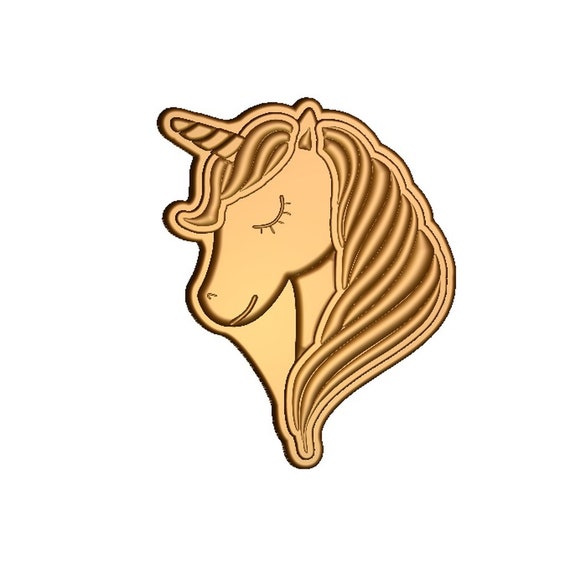 Unicorn Stl File For 3d Printers And Cnc Router Cute Unicorn Etsy