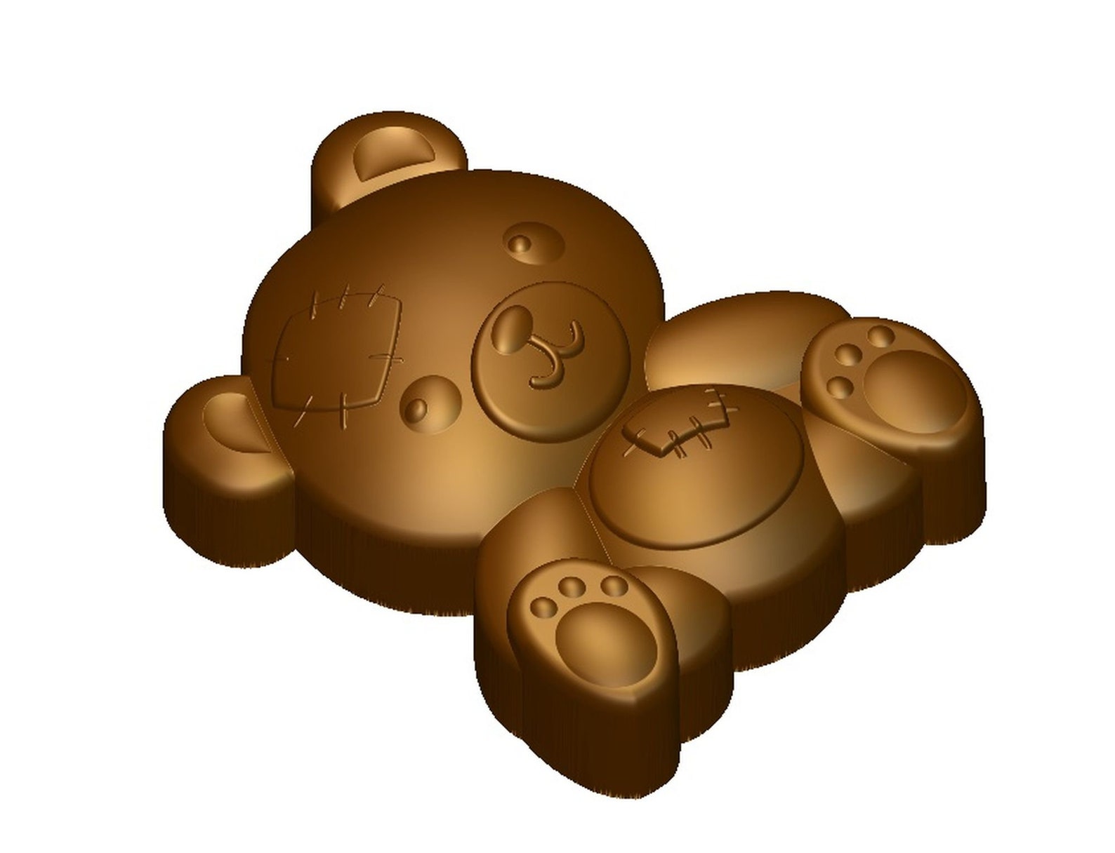 Teddy bear STL File for 3D printers and CNC router Cute Bear | Etsy