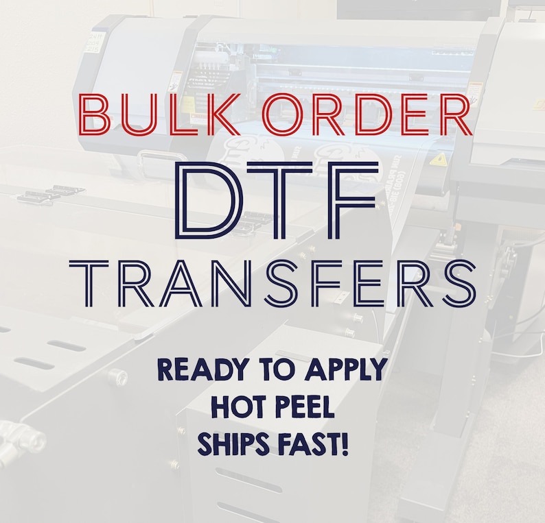 Bulk Order Full Color DTF Transfers Any Size Heat - Etsy