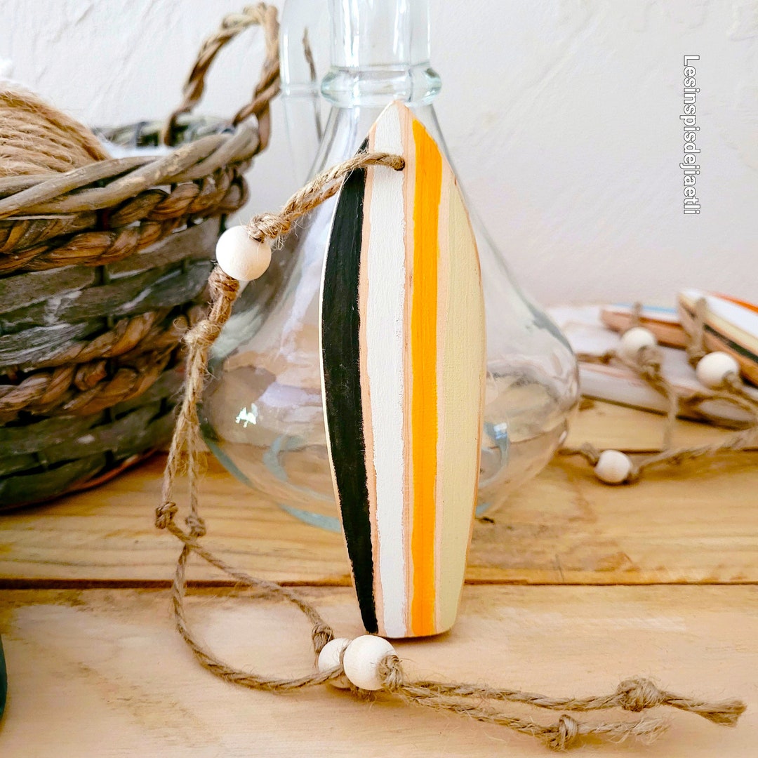 Mini Surfboard Vintage Retro Style Wood, Original Miniature Surfboard ...