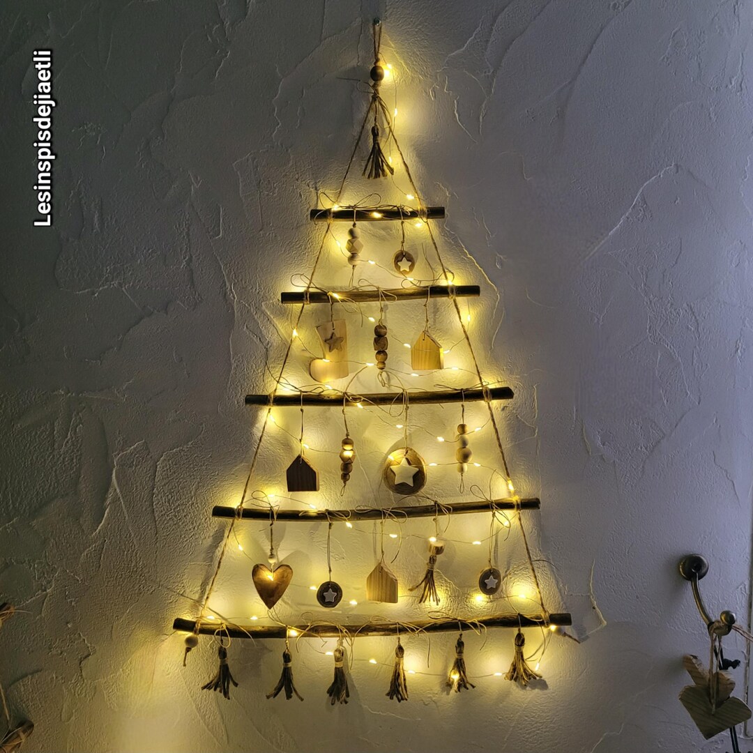 Wooden Wall Tree and Its 21 Matching Decorations in Neutral Shades. Eco ...