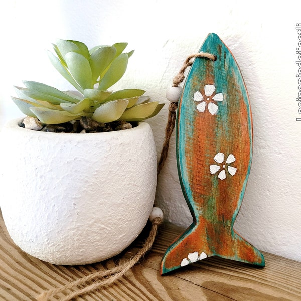 Painted Wood Fish - Etsy