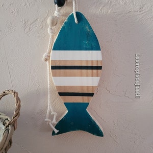 Hanging Wood Fish. Beach, Seaside Decor. Eco-friendly Artisanal ...