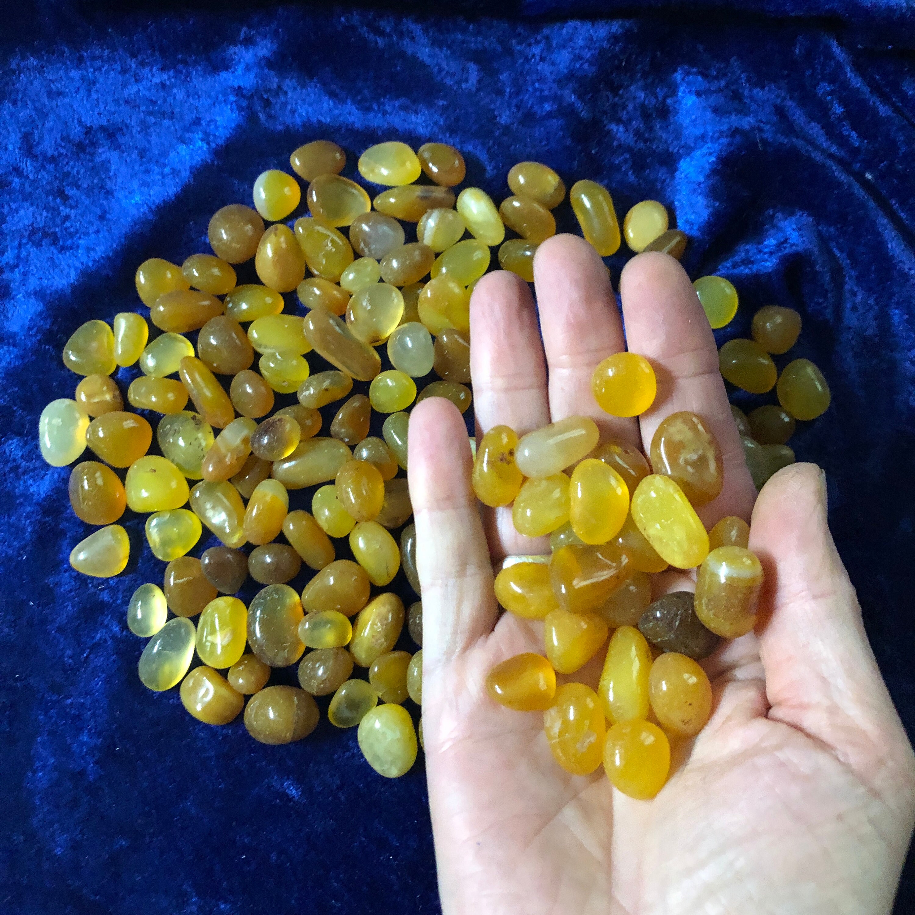 20 Yellow Carnelian Tumbled Stones Wholesale LOT, Sacral Chakra ...