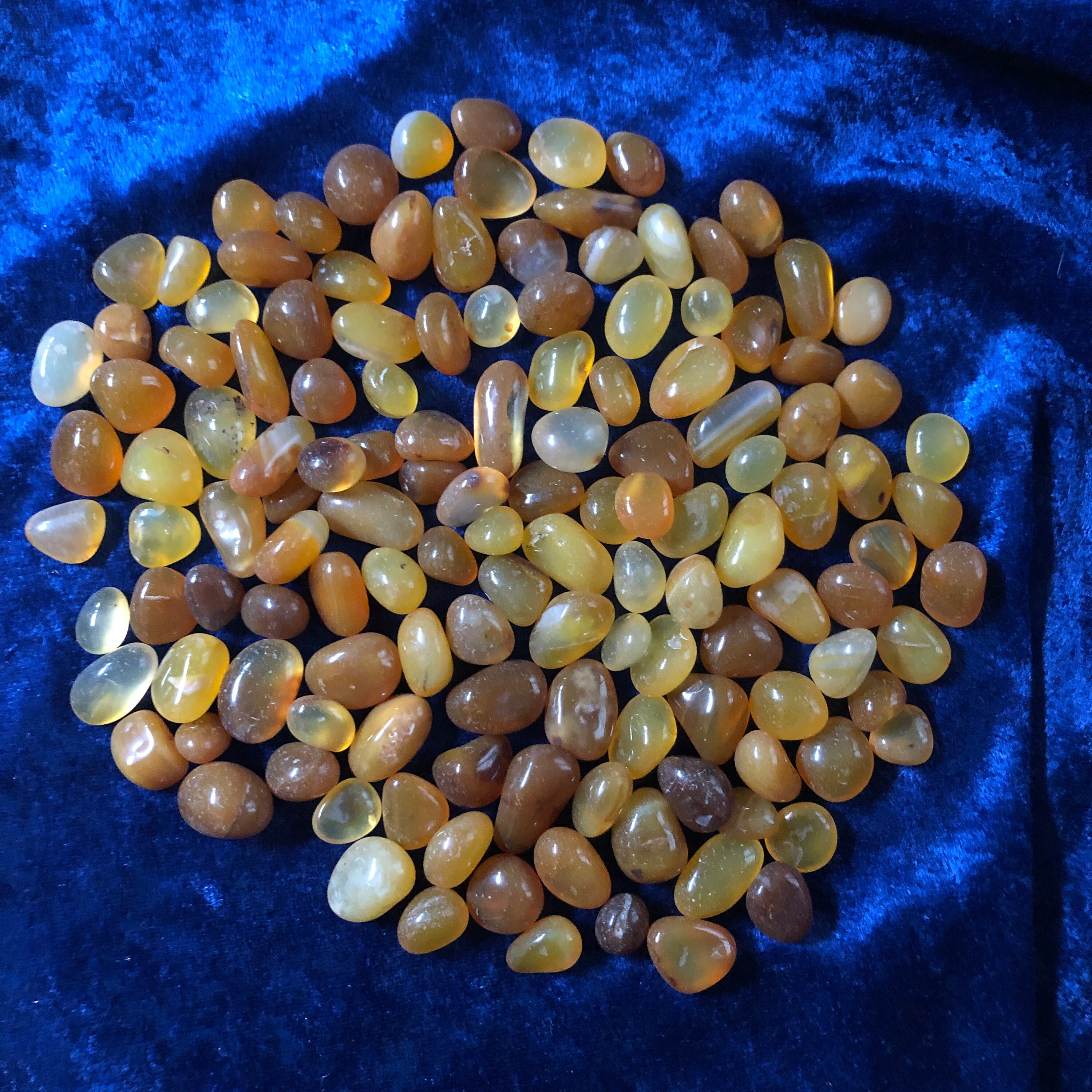 20 Yellow Carnelian Tumbled Stones Wholesale LOT, Sacral Chakra ...
