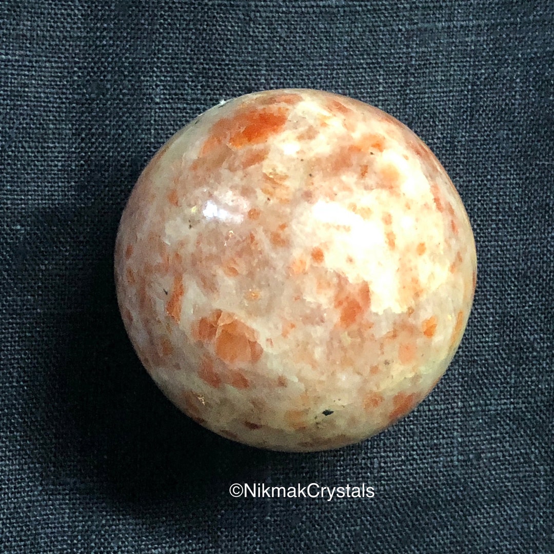 Sunstone Crystal Ball, Large Sphere Orb. Cleansing Chakra Healing Stone ...