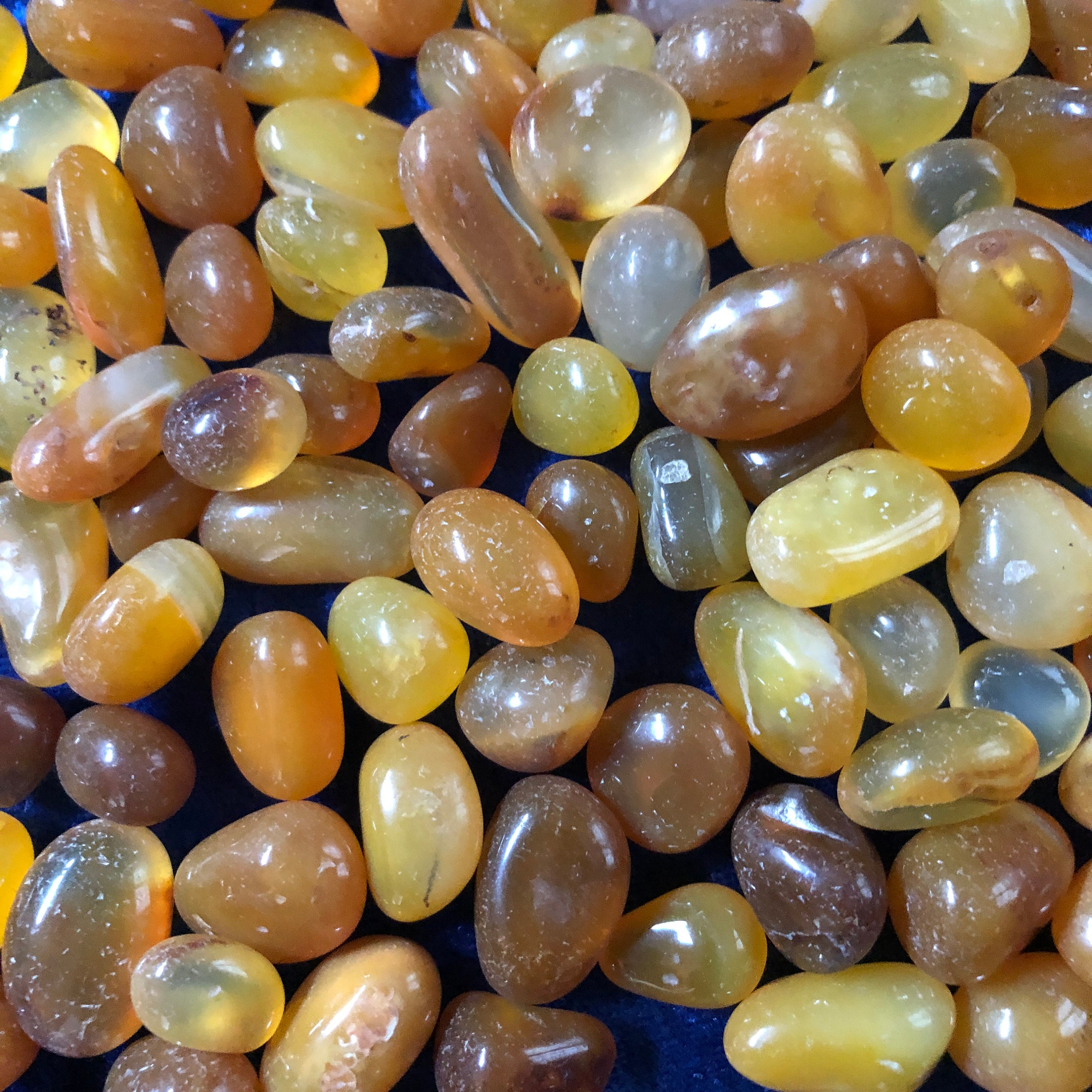 20 Yellow Carnelian Tumbled Stones Wholesale LOT, Sacral Chakra ...