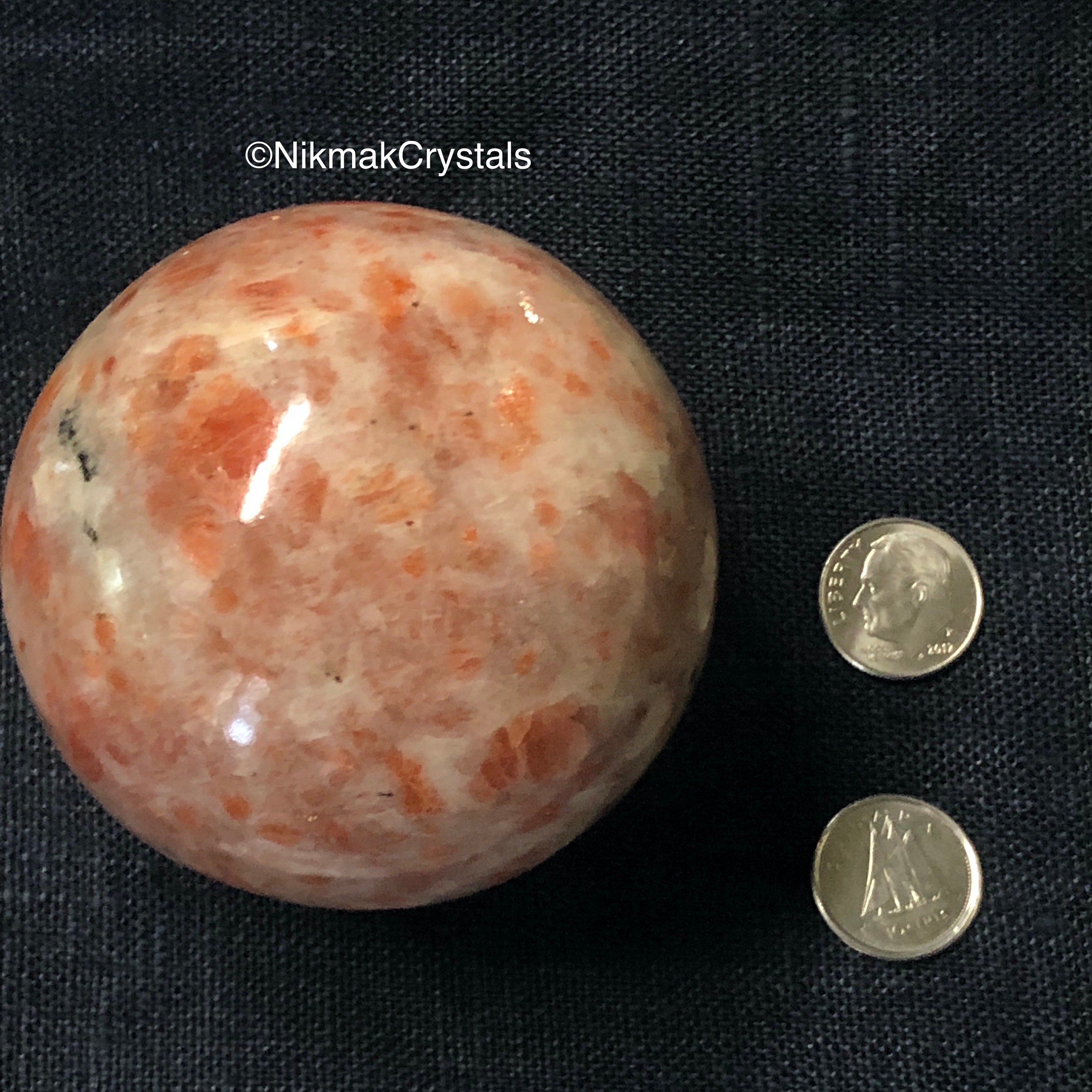 Sunstone Crystal Ball, Large Sphere Orb. Cleansing Chakra Healing Stone ...