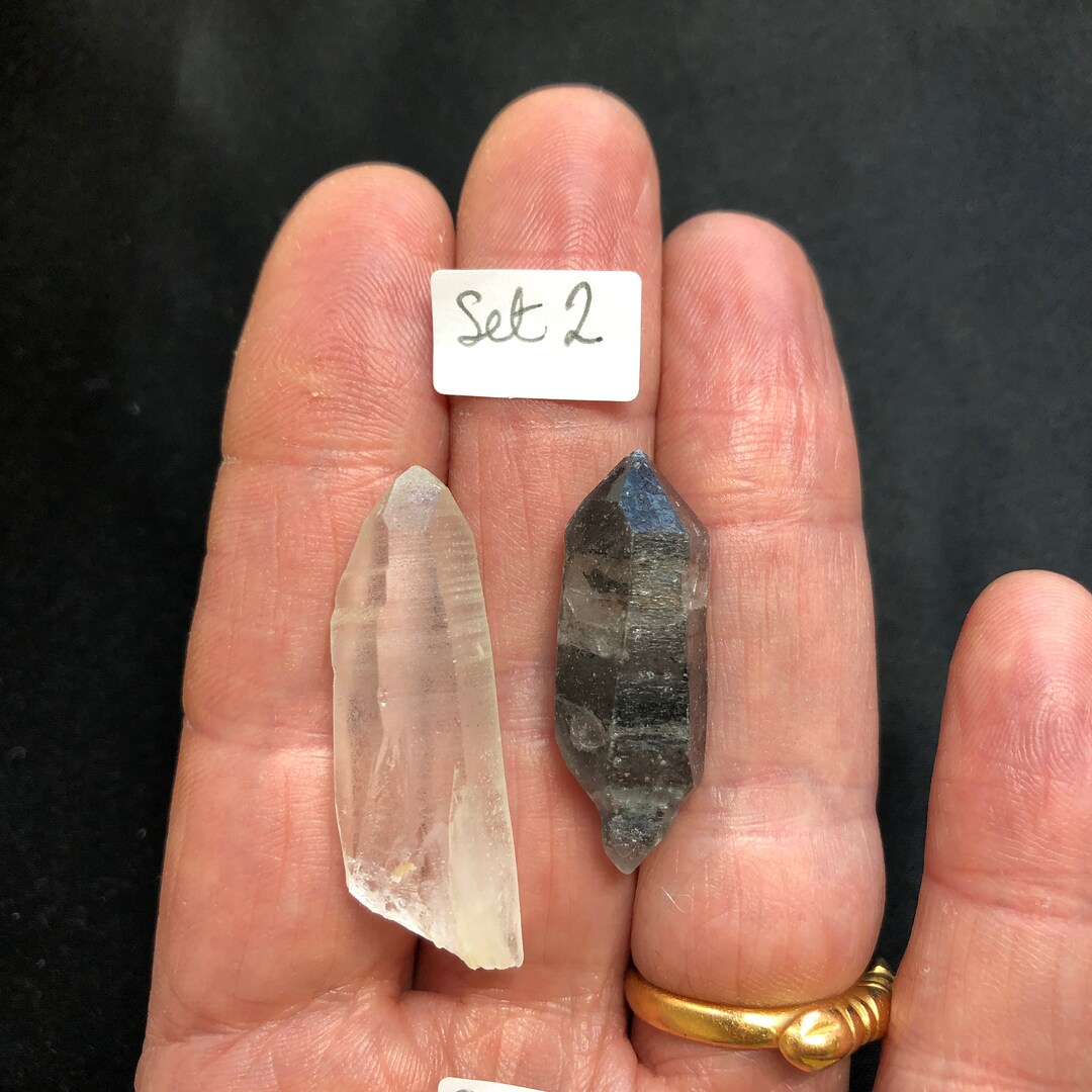 Yin Yang Crystal Healing Kit. Black Tibetan Quartz & White Lemurian ...