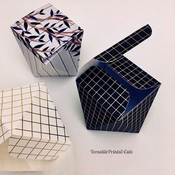 Geometric box template 10 sided box unique shape box gift | Etsy