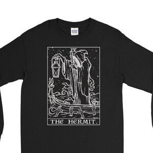 The Hermit Tarot Card Long Sleeve Shirt Halloween Long Sleeve Gothic ...