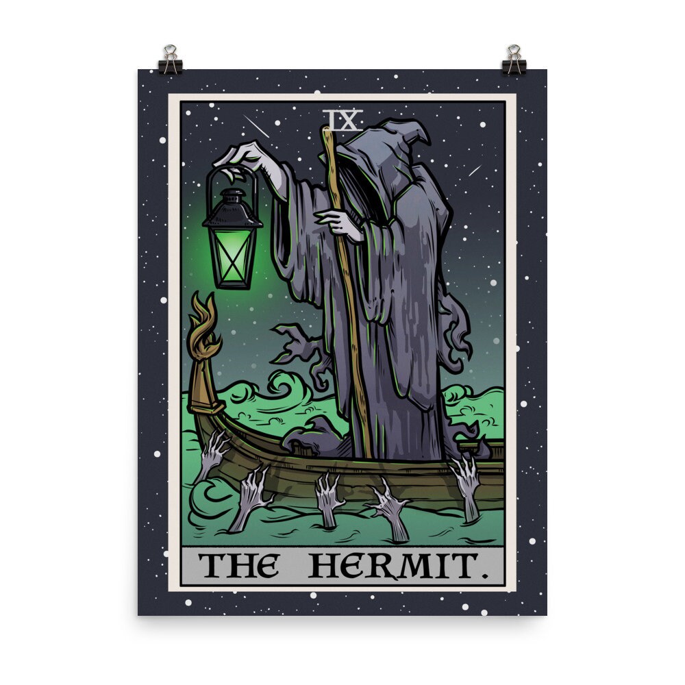 The Hermit Tarot Card Poster Halloween Poster Horror Decor for - Etsy