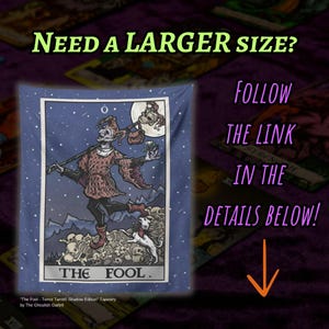 The Fool Tarot Card Tapestry Court Jester Halloween Home Spooky Wall ...