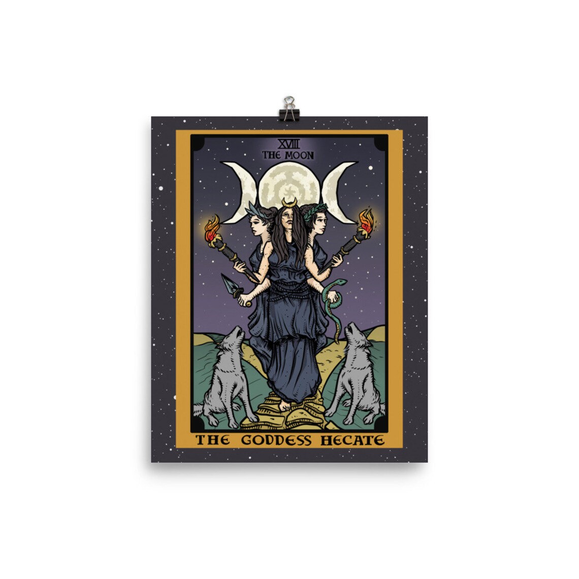 The Goddess Hecate Triple Moon Goddess Hekate Wheel Tarot Card - Etsy