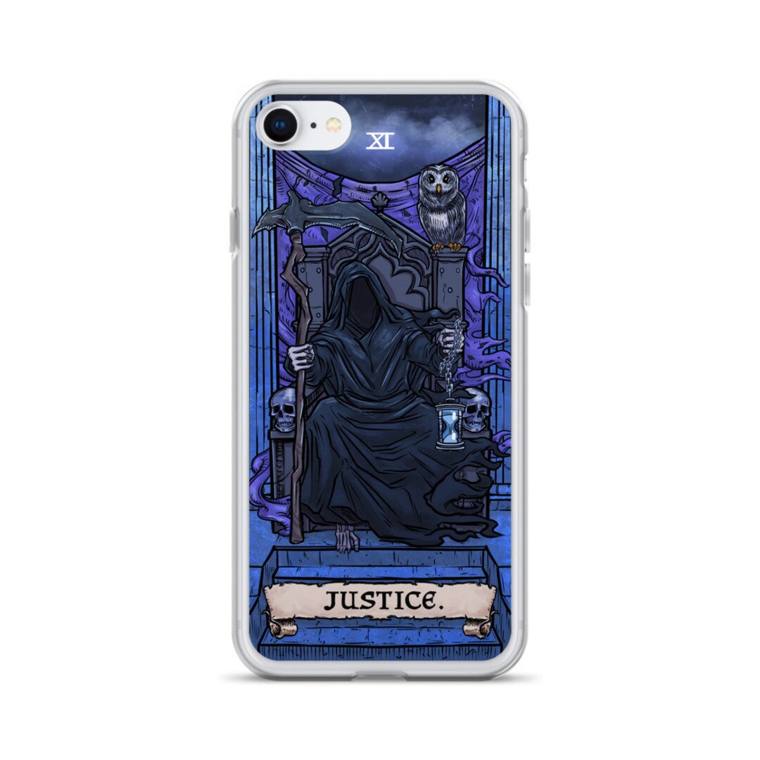 Justice Tarot Card iPhone Case 15 Pro Max Plus 14 13 Mini 12 11 X XR XS ...