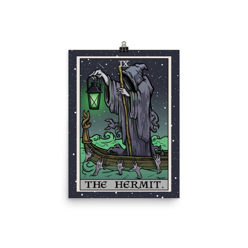 The Hermit Tarot Card Poster Halloween Poster Horror Decor for Home ...