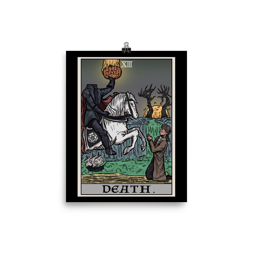 Death Tarot Card Poster Halloween Poster Headless Horseman Decor the ...