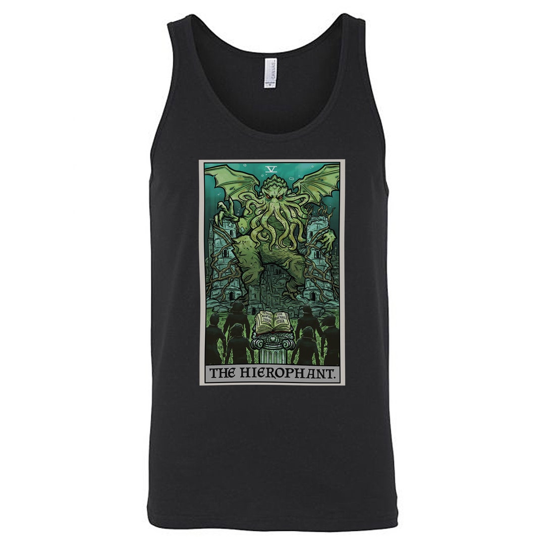 The Hierophant Tarot Card Tank Top Men Cthulhu Horror Tank Tops HP ...