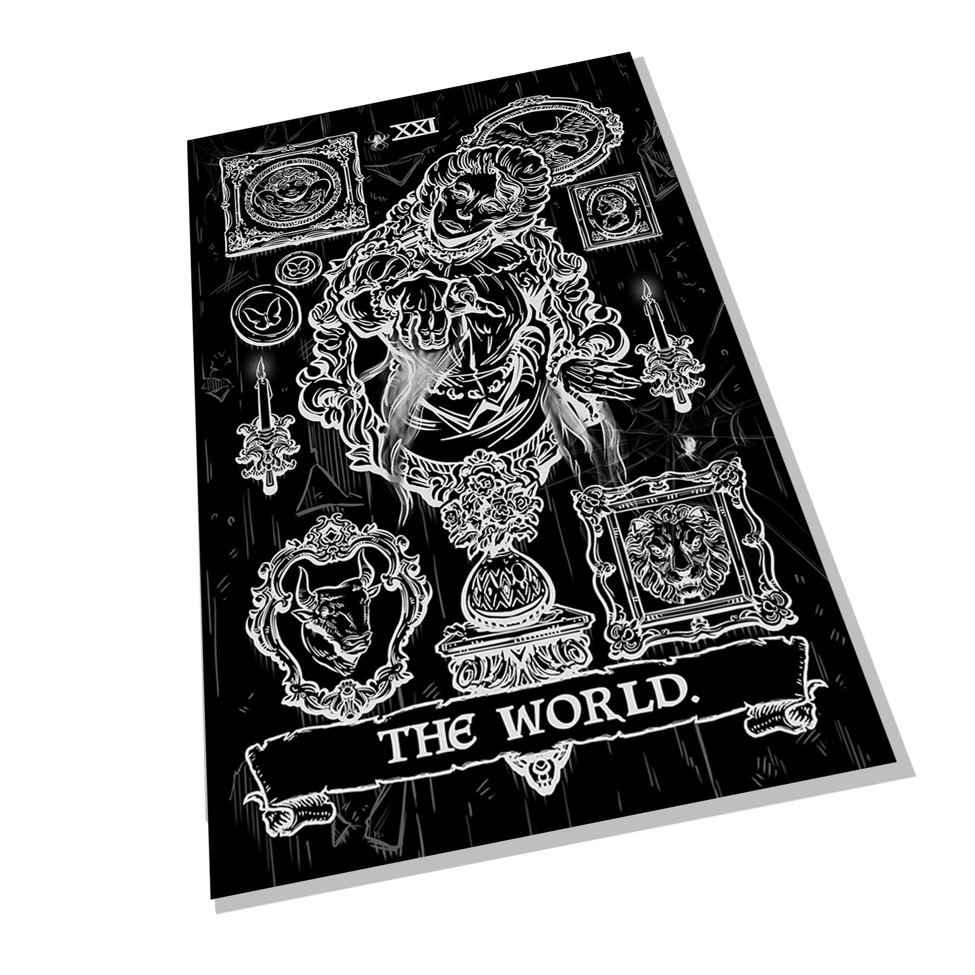 Terror Tarot Card Sticker Pack Shadow Edition 23 Halloween Stickers ...