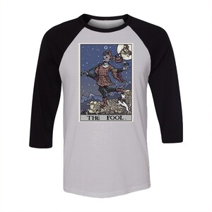 The Fool Tarot Card Shirt Halloween Raglan Shirt Goth Long Sleeve ...