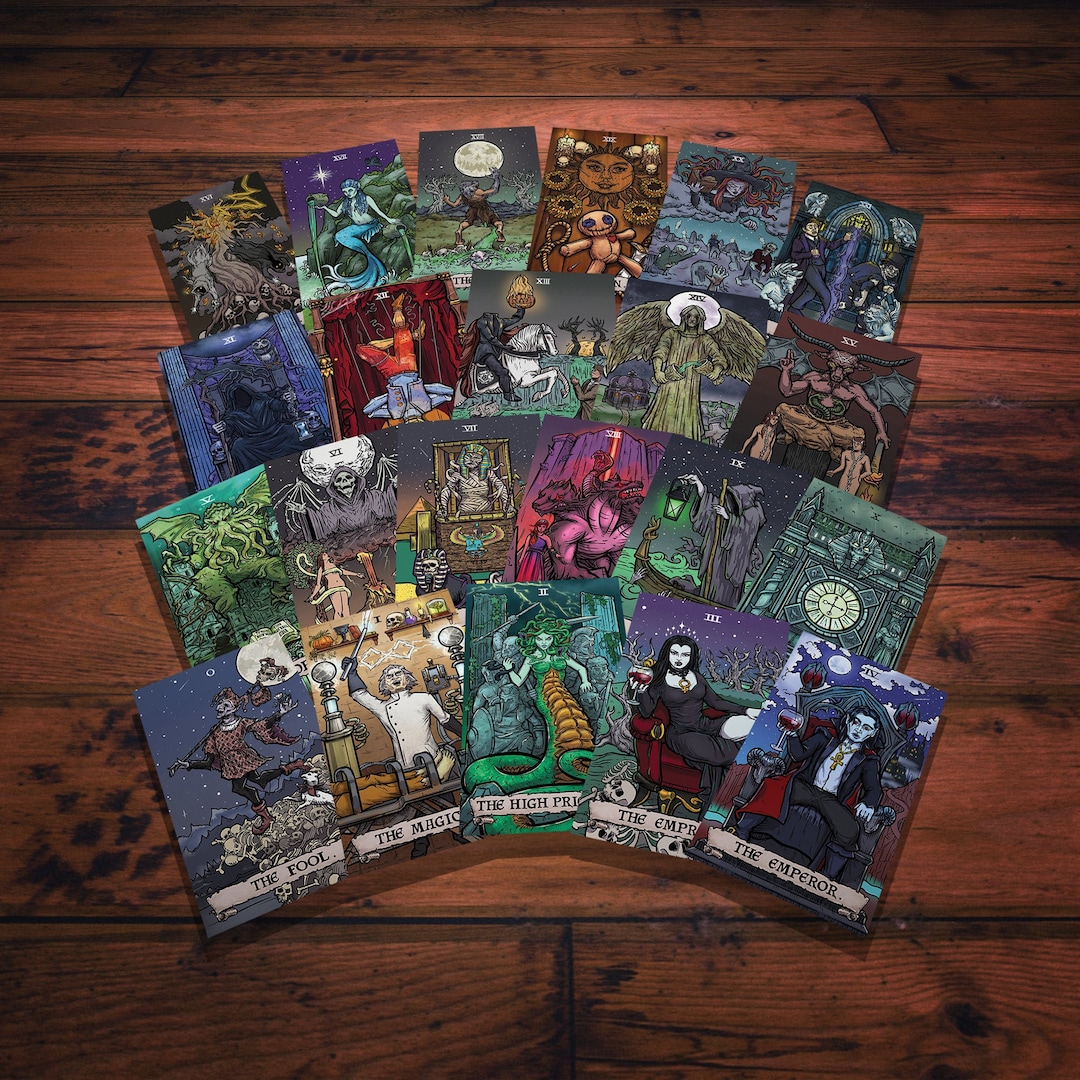 Terror Tarot Card Sticker Pack Halloween Stickers Gothic Stickers ...