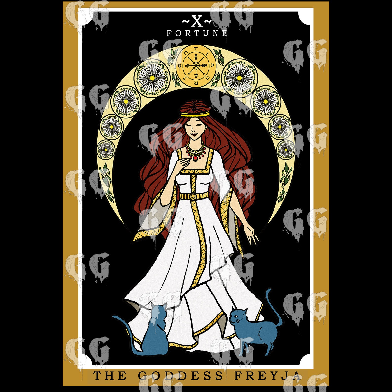 Freyja Tarot Card Sweatshirt Women Norse Magic Freya Goddess | Etsy