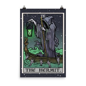 The Hermit Tarot Card Poster Halloween Poster Horror Decor for Home ...