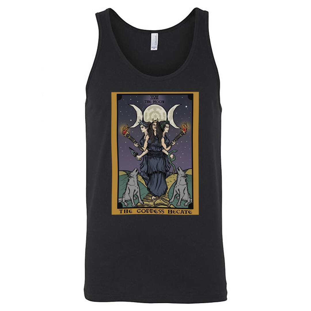 The Goddess Hecate Tarot Card Tank Top Men Pagan Tank Top Witch Tank ...