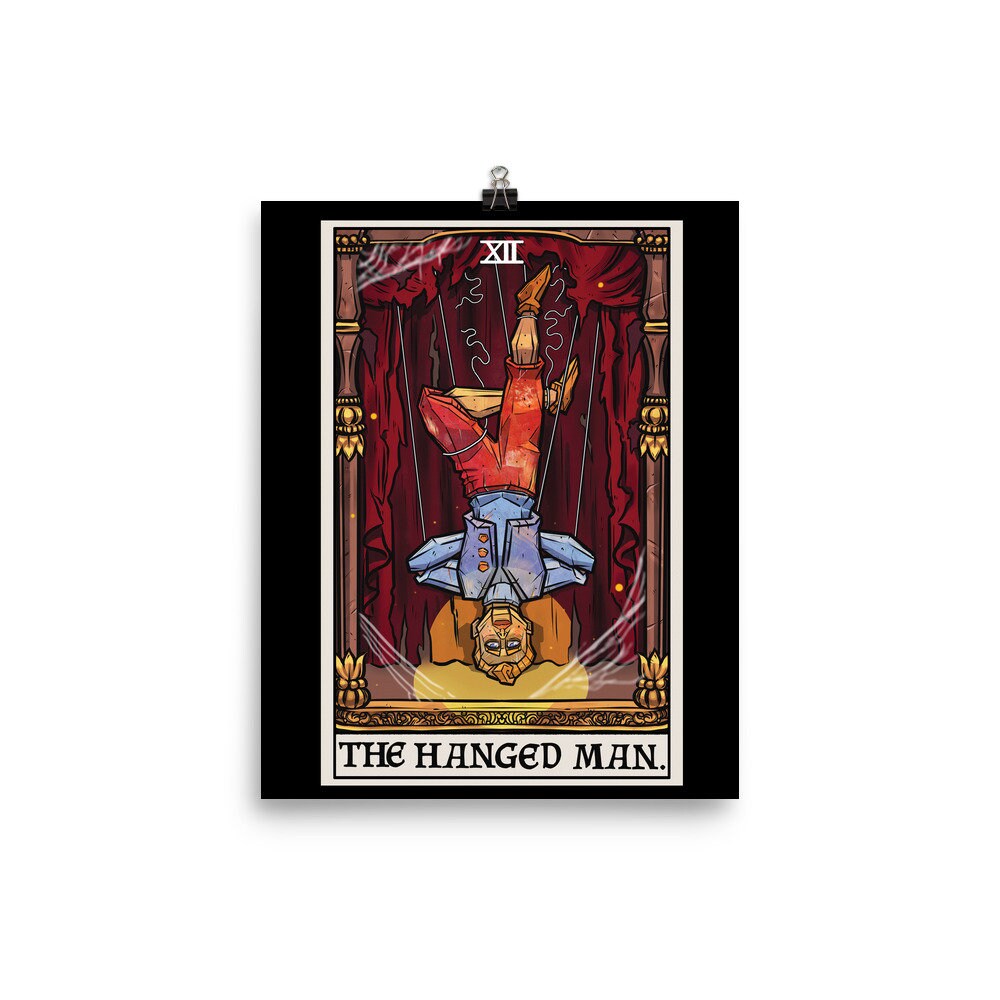 The Hanged Man Tarot Card Poster Marionette Puppet Funny - Etsy