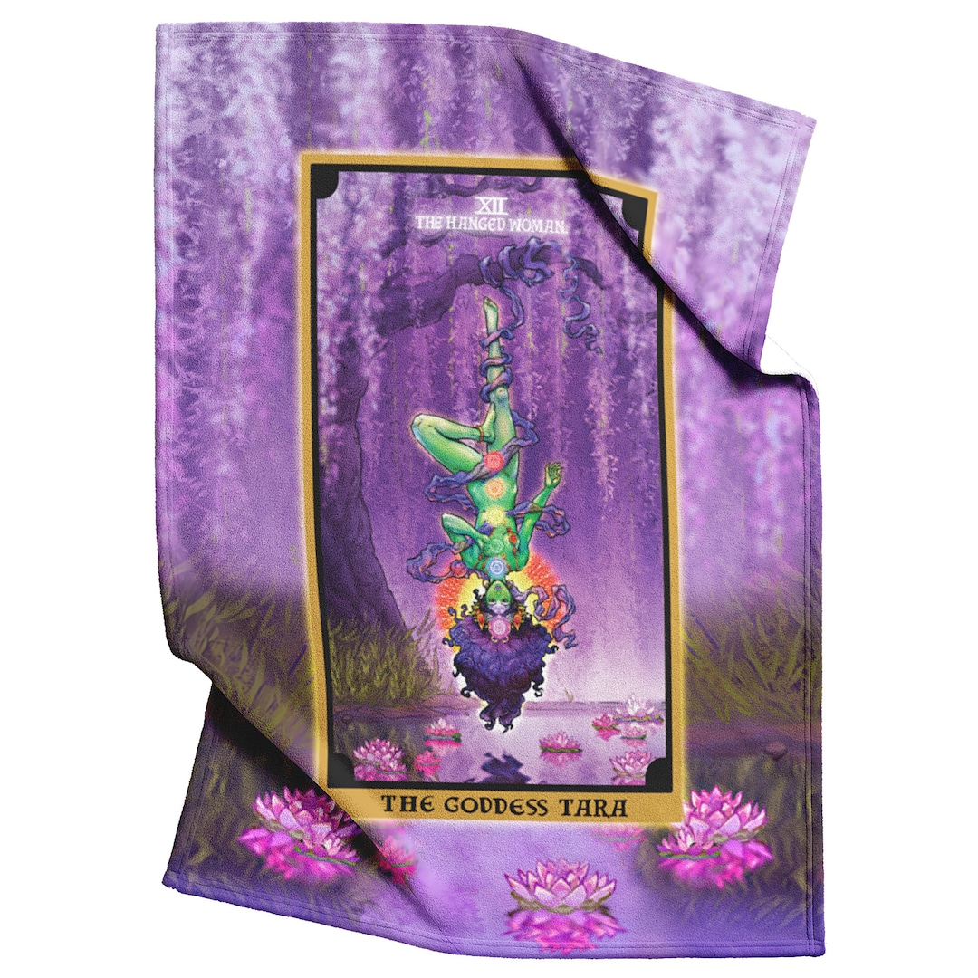 The Goddess Tara the Hanged Woman Tarot Card Blanket Hindu Deities Home ...