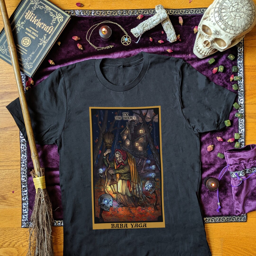 Baba Yaga the Hermit Tarot Card Shirt Witchcraft Clothing Witch Tshirt Witchy Shirt Wicca ...