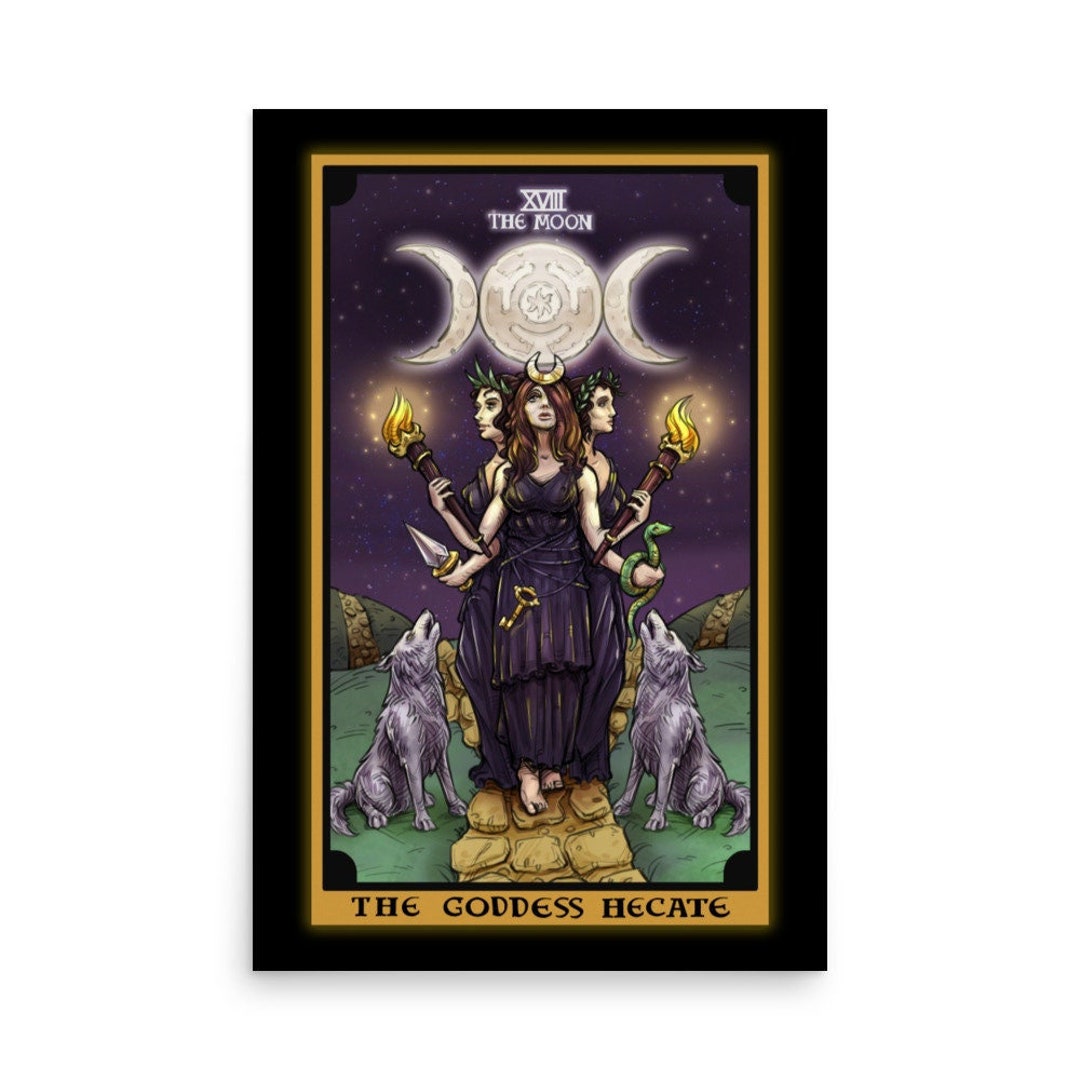 The Goddess Hecate the Moon Tarot Card Poster Witchcraft Home Decor ...