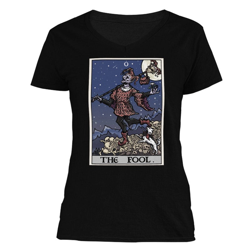 The Fool Tarot Card Shirt Women Halloween Tee Shirts for Women | Etsy