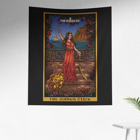 The Goddess Circe in the Magician Tarot Card Tapestry Greek - Etsy