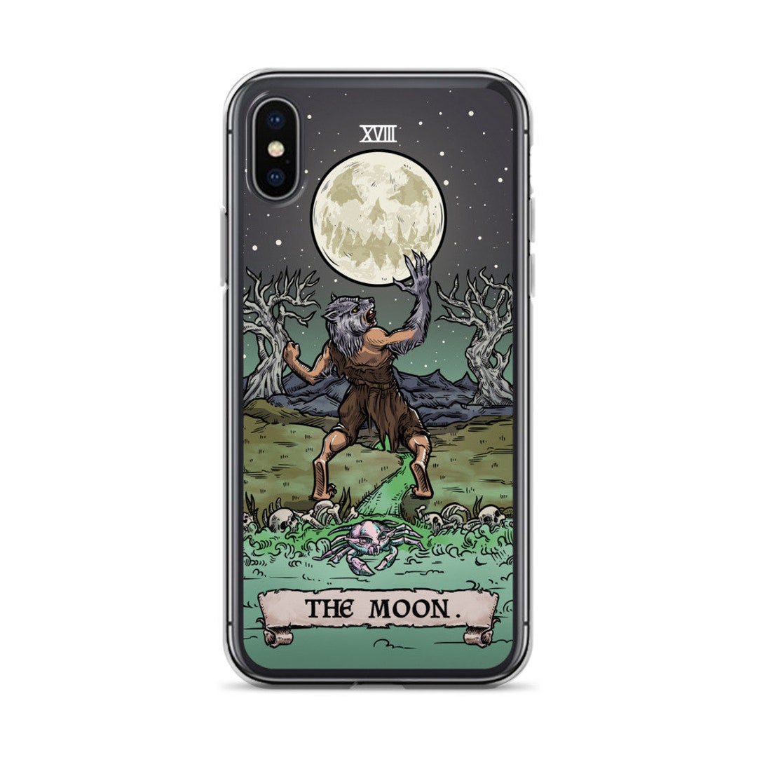 The Moon Tarot Card iPhone Case 15 Pro Max Plus 14 13 Mini 12 11 SE X ...