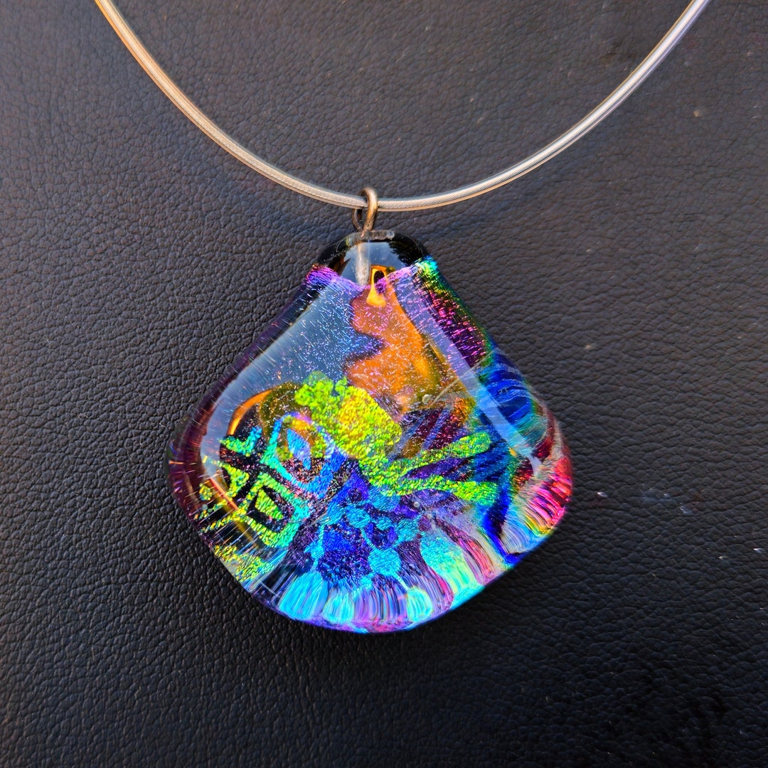 Necklace Diver Sea Jewelry Pendant Made of Free-form Glass, Approx. 3 ...