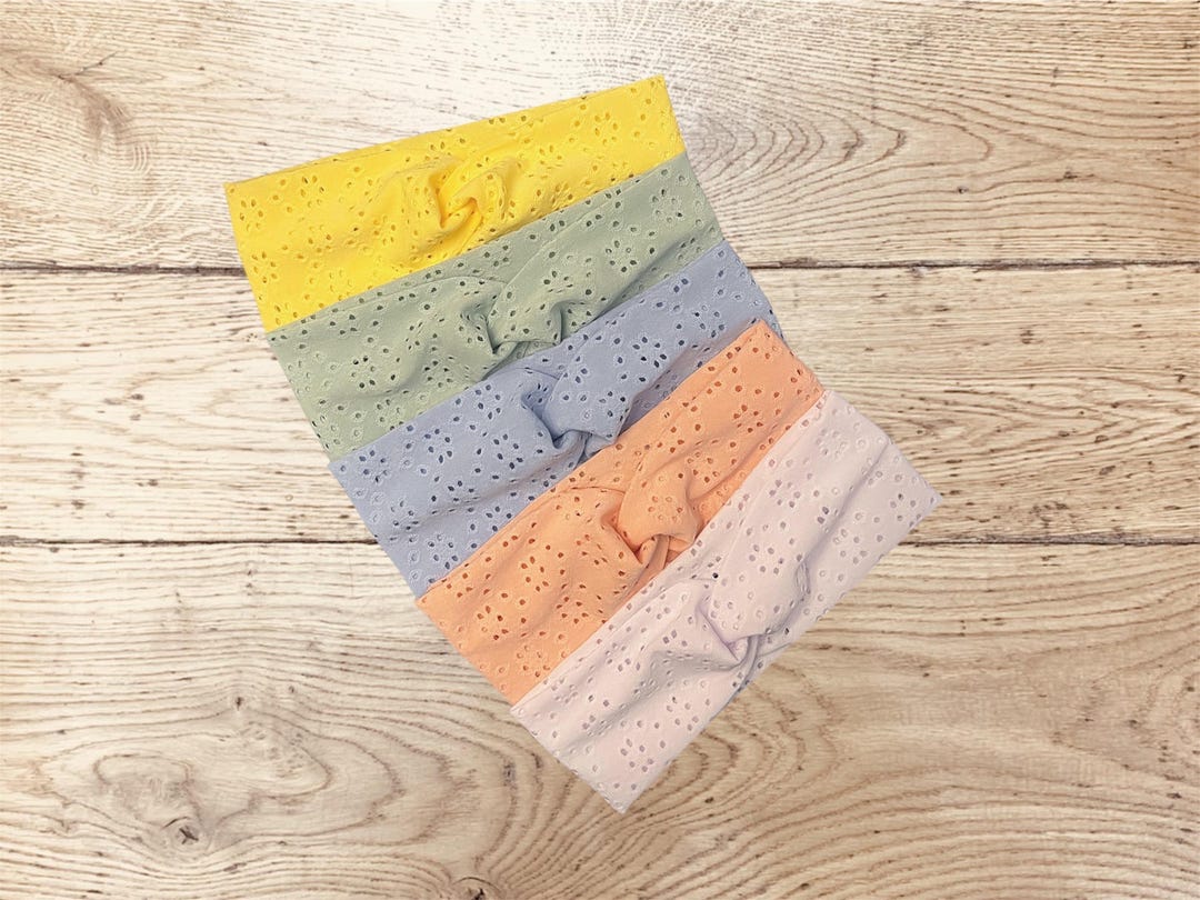 Adult Pastel Stretch Twist Headband; Headband Yellow; Headband Blue ...