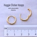 Moon Helix Hoop Earring, Helix Earring, Helix Piercing Gold Hoop, Helix ...