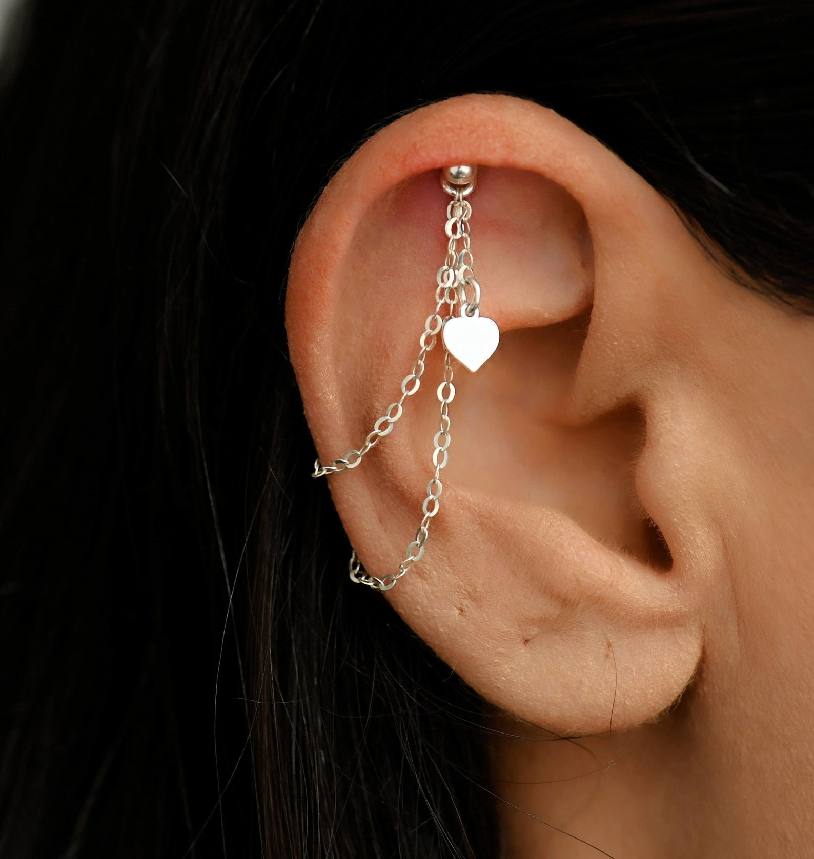 Hidden Helix Silver Helix Chain Double Helix Chain Dangle - Etsy