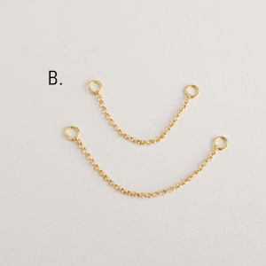Dangle Gold Earring Chain Charm, Earring Chain, Helix Chain, Cartilage ...