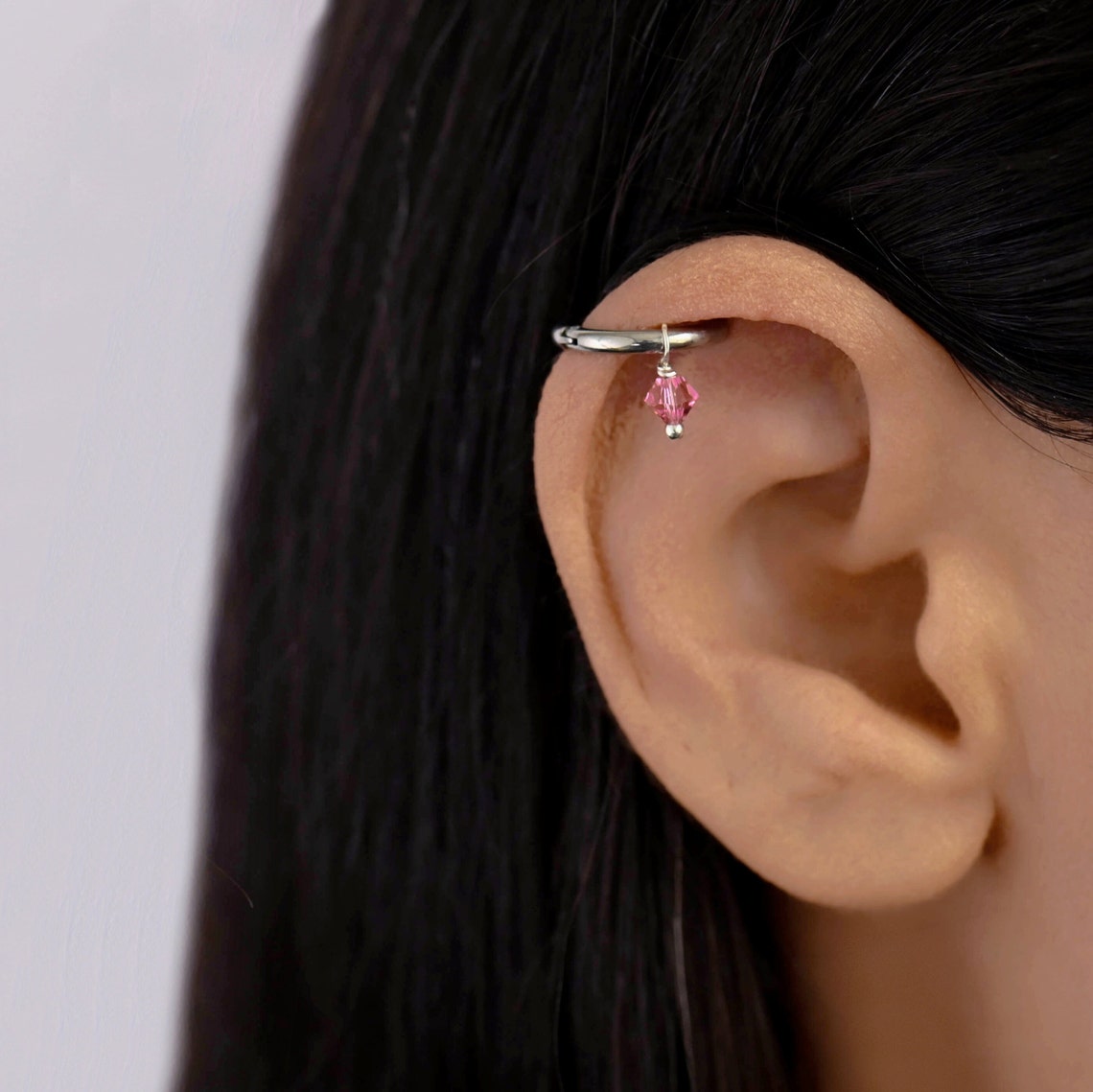 Moon Helix Piercing Hoop, Helix Piercing, Helix Hoop Earring, Cartilage ...