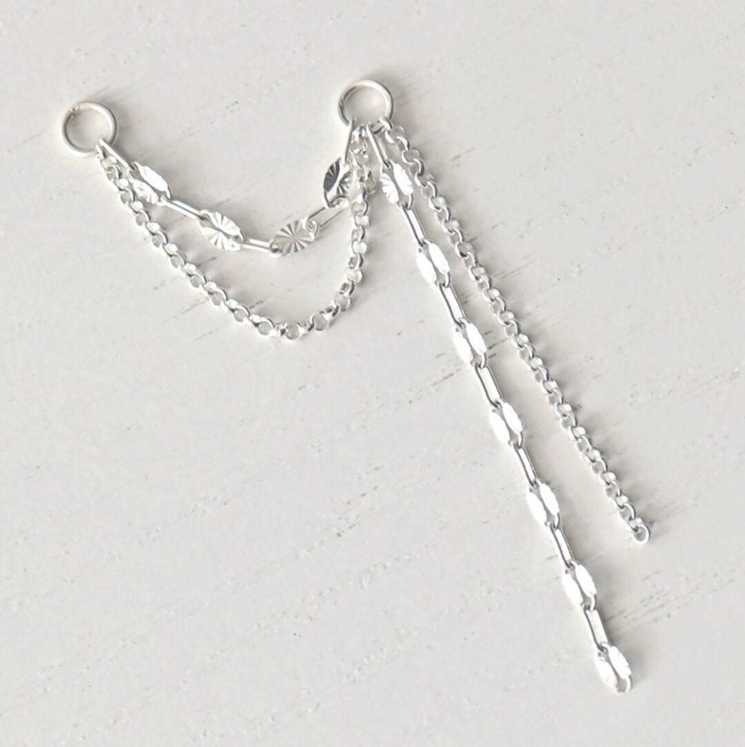 Double Dangle Chain Add On, Earring Chain Charm, Earring Chain Add On ...