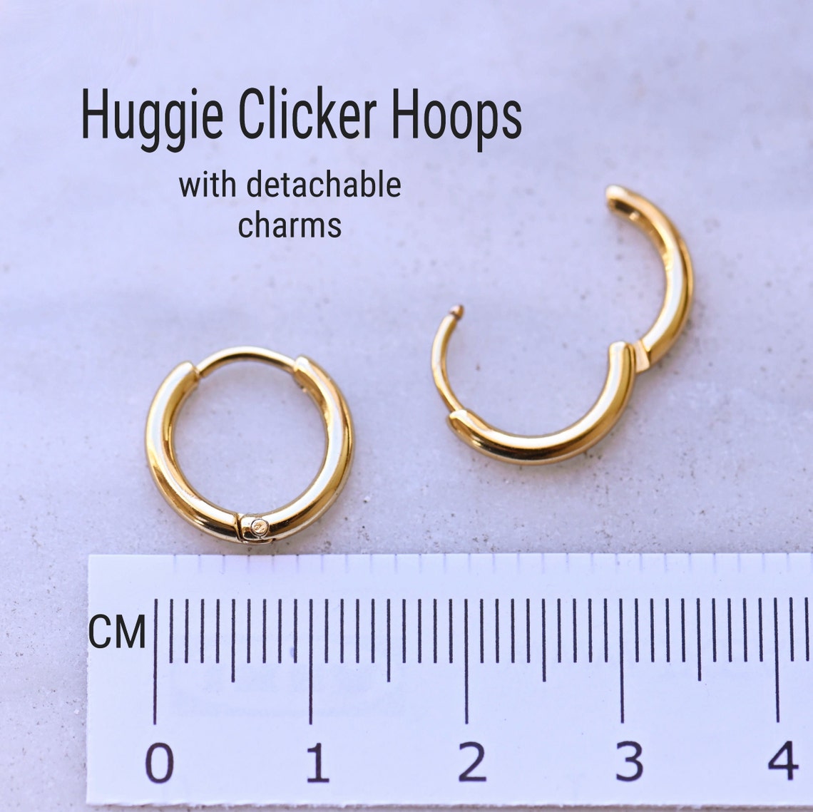 Gold Moon Conch Hoop Earring, Gold Moon Helix Hoop Earring, Cartilage ...
